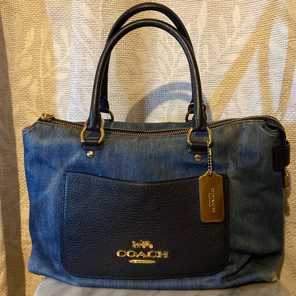 Coach | Bags | Coach Emma Denim Satchel | Poshmark